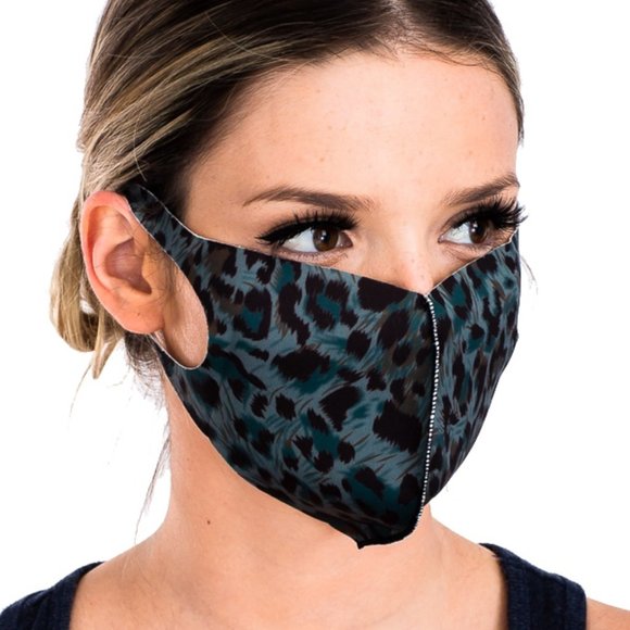 Accessories | Leopard Print Animal Print Reusable Face Mask | Poshmark